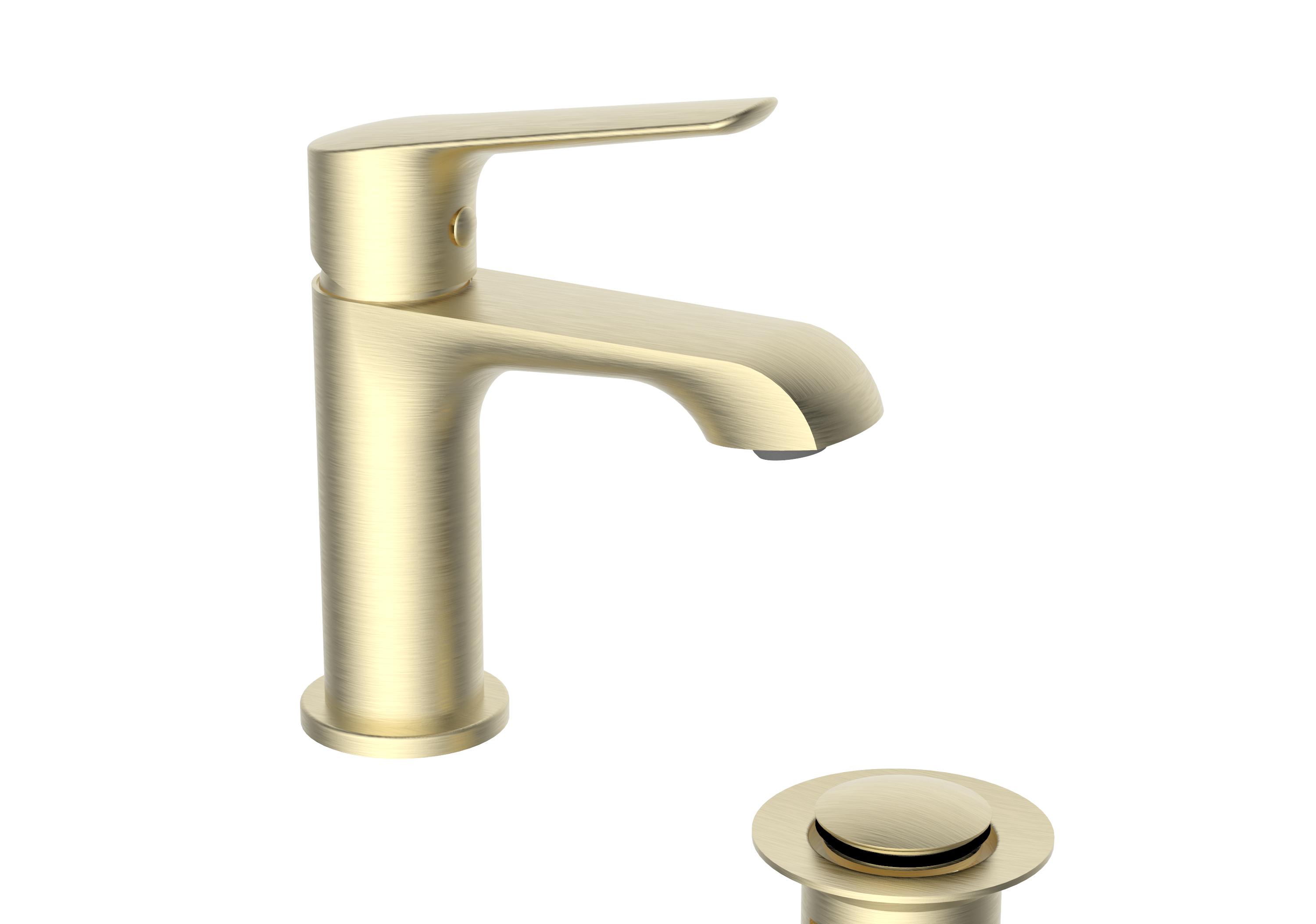 Hanna Mini Basin Mono - Brushed Brass - Unified Water Label