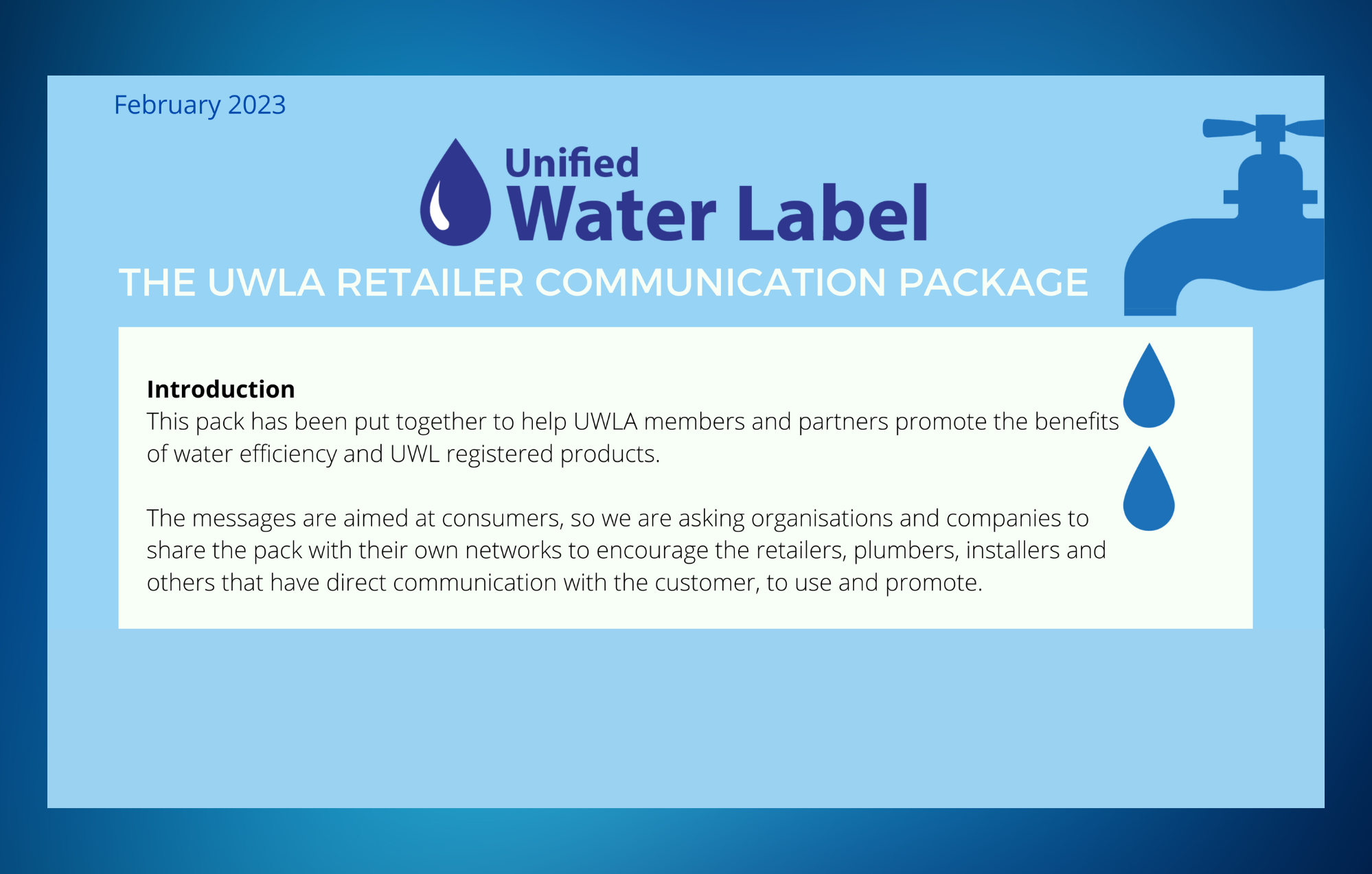RETAILERS CAN GAIN COMMERCIAL OPPORTUNITIES BY SUPPORTING WATER ...